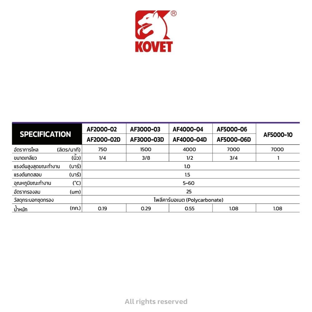 ชุดกรองลม AF5000-06 | Kovet.com