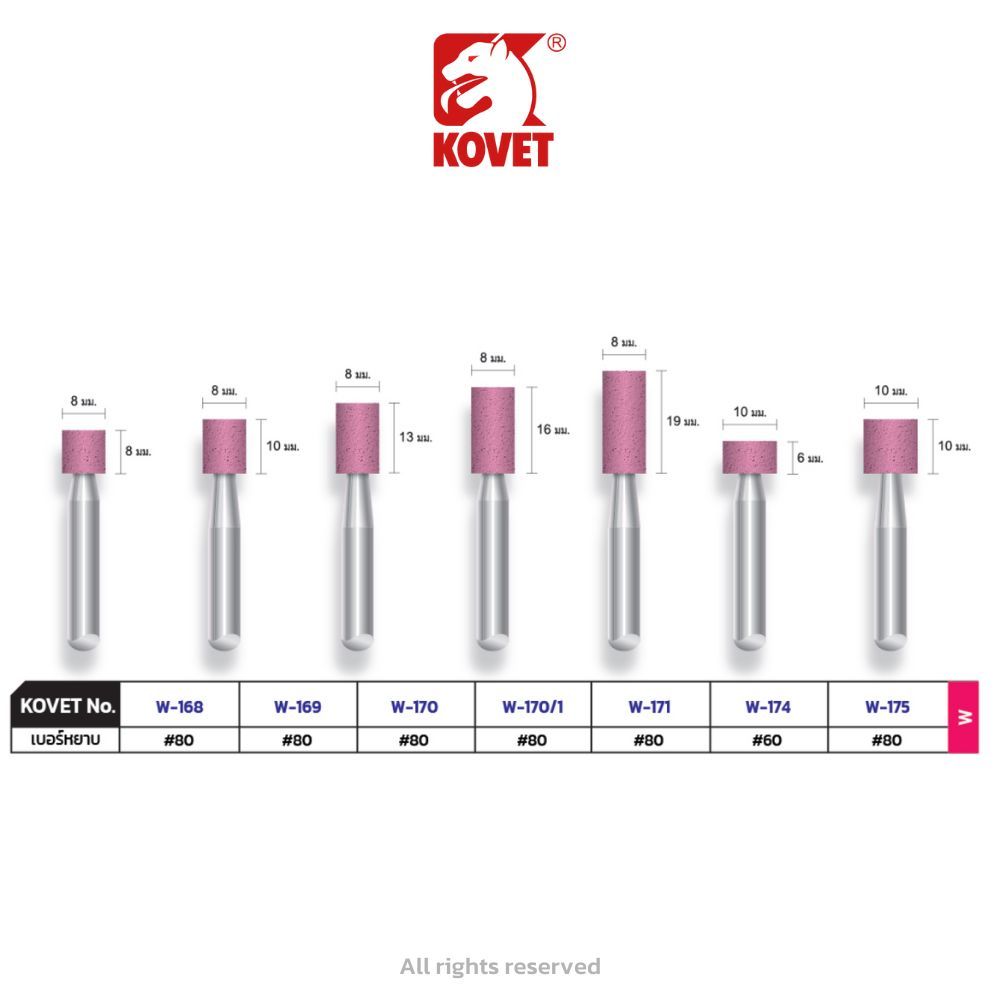หินเจียระไนแกน 6 มม. KOVET #W193