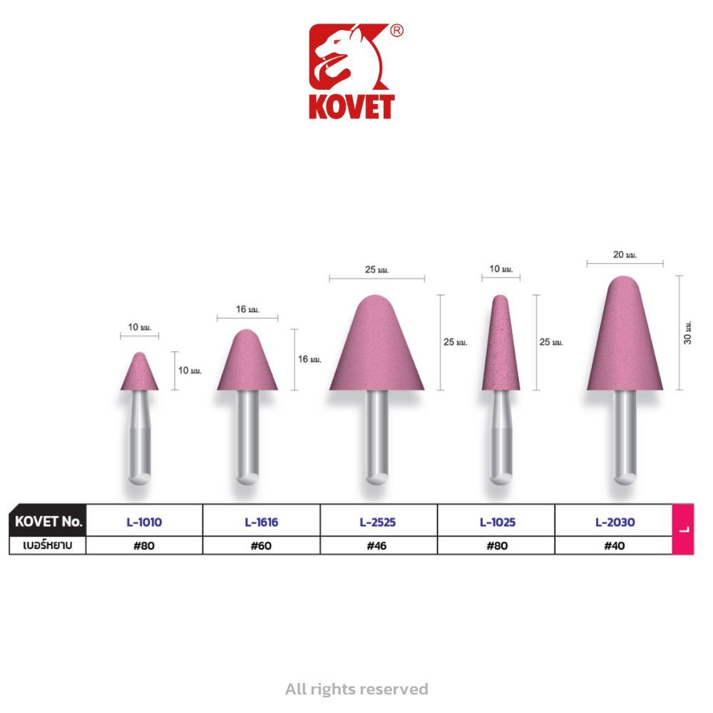 หินเจียระไนแกน 6 มม. KOVET #W193